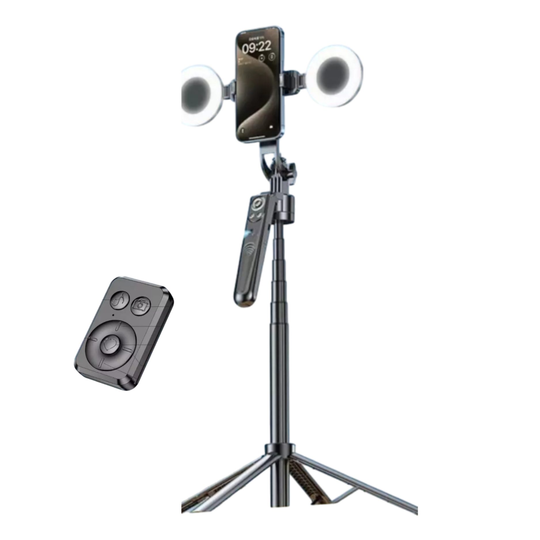 Plokama Auto A7 Pro AI 360° Rotating Tripod Portable Selfie Stick with ...